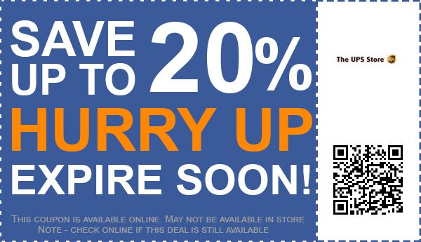 Up to 40% off The UPS Store Coupon, Promo Code for September 2018