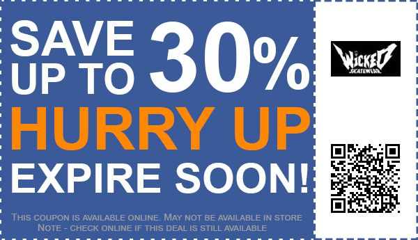 Wicked Skatewear Coupon Codes (65% Discount) - Mar 2021