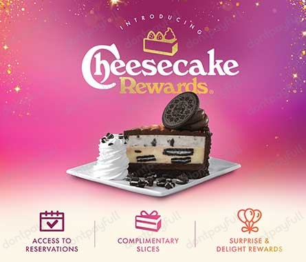 20% Off The Cheesecake Factory Coupon, Promo Codes