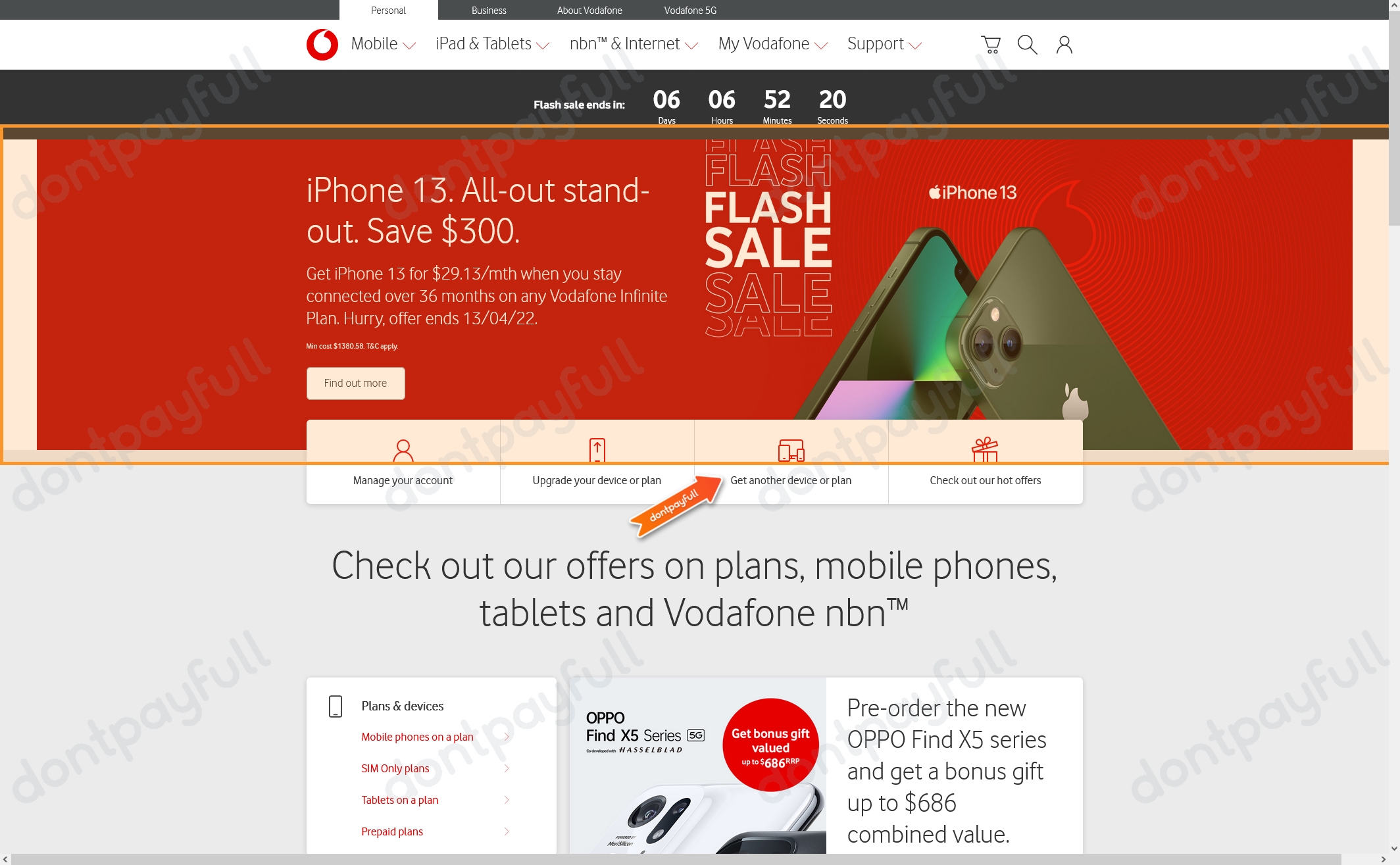 $1320 Off Vodafone VOUCHERS (9 Active) September 2024