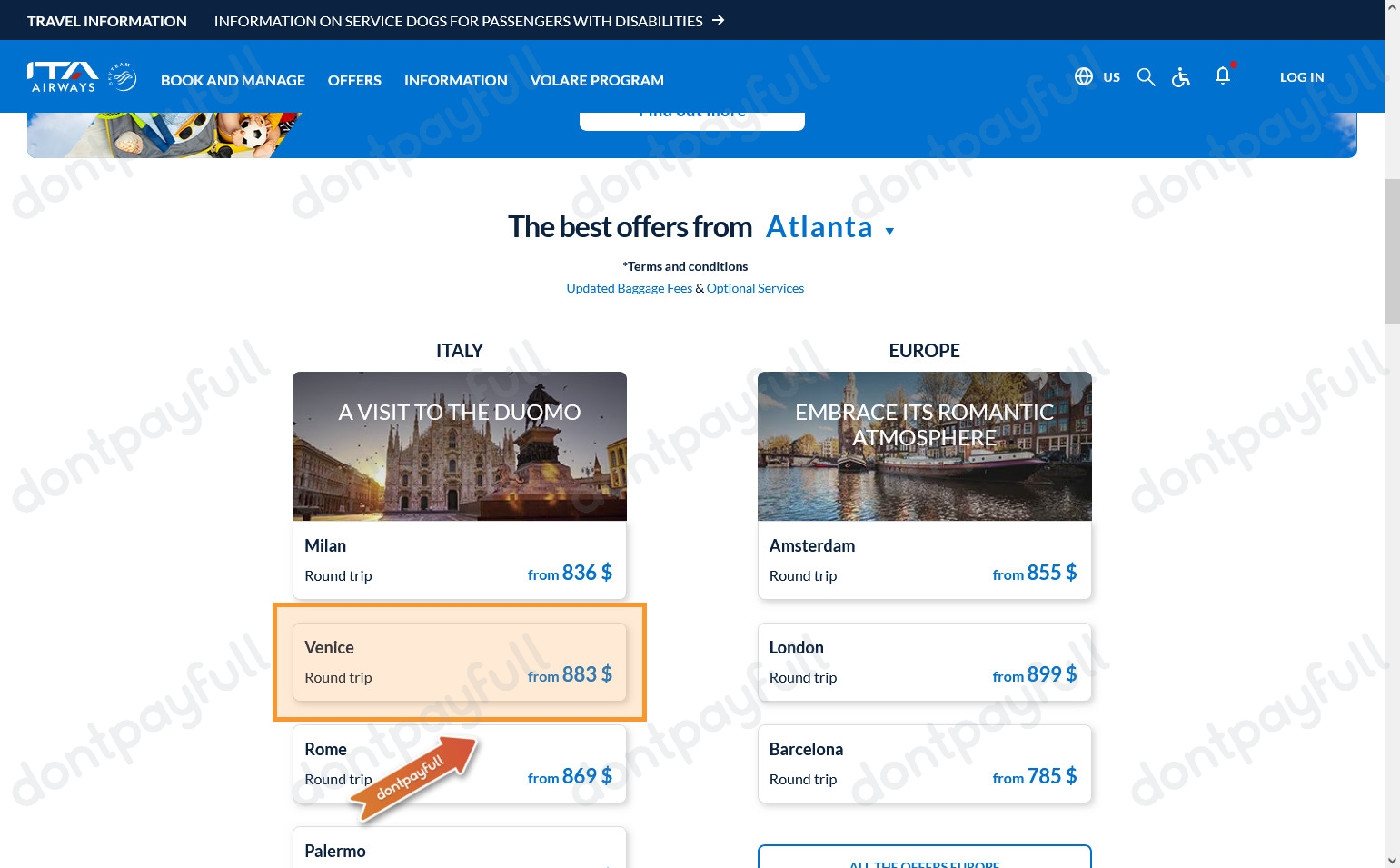 15% Off ITA Airways Discount Codes - November 2024