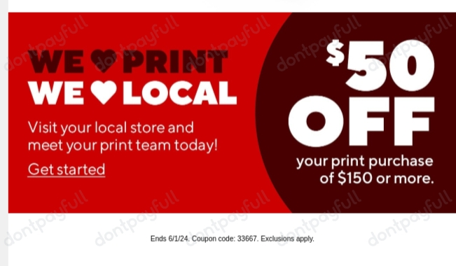 50% Off Staples Copy & Print Coupon, Promo Codes
