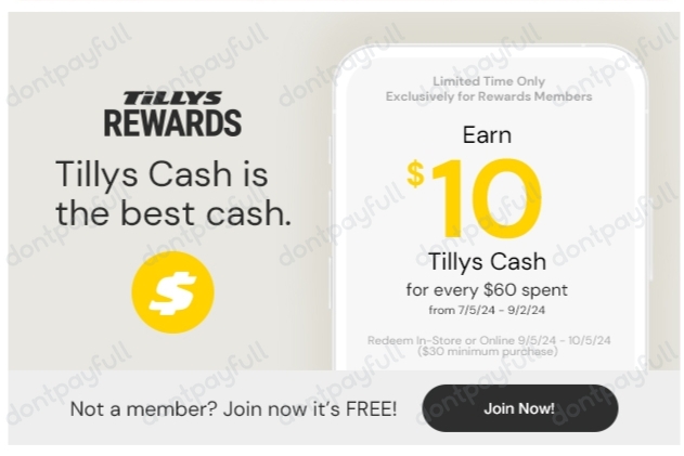 70% Off Tillys Promo Codes, Coupons - August 2024