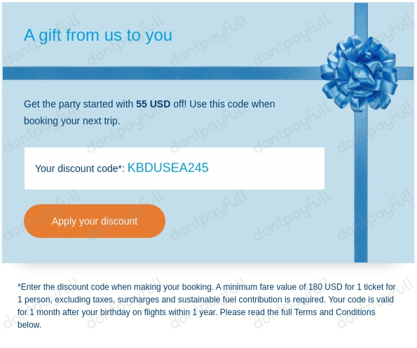 $55 Off KLM Discount Codes, Coupons - August 2024
